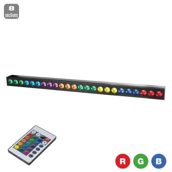 FLASH LED BAR 24x3W RGB 8 section - Hangtechnika, fénytechnika ...